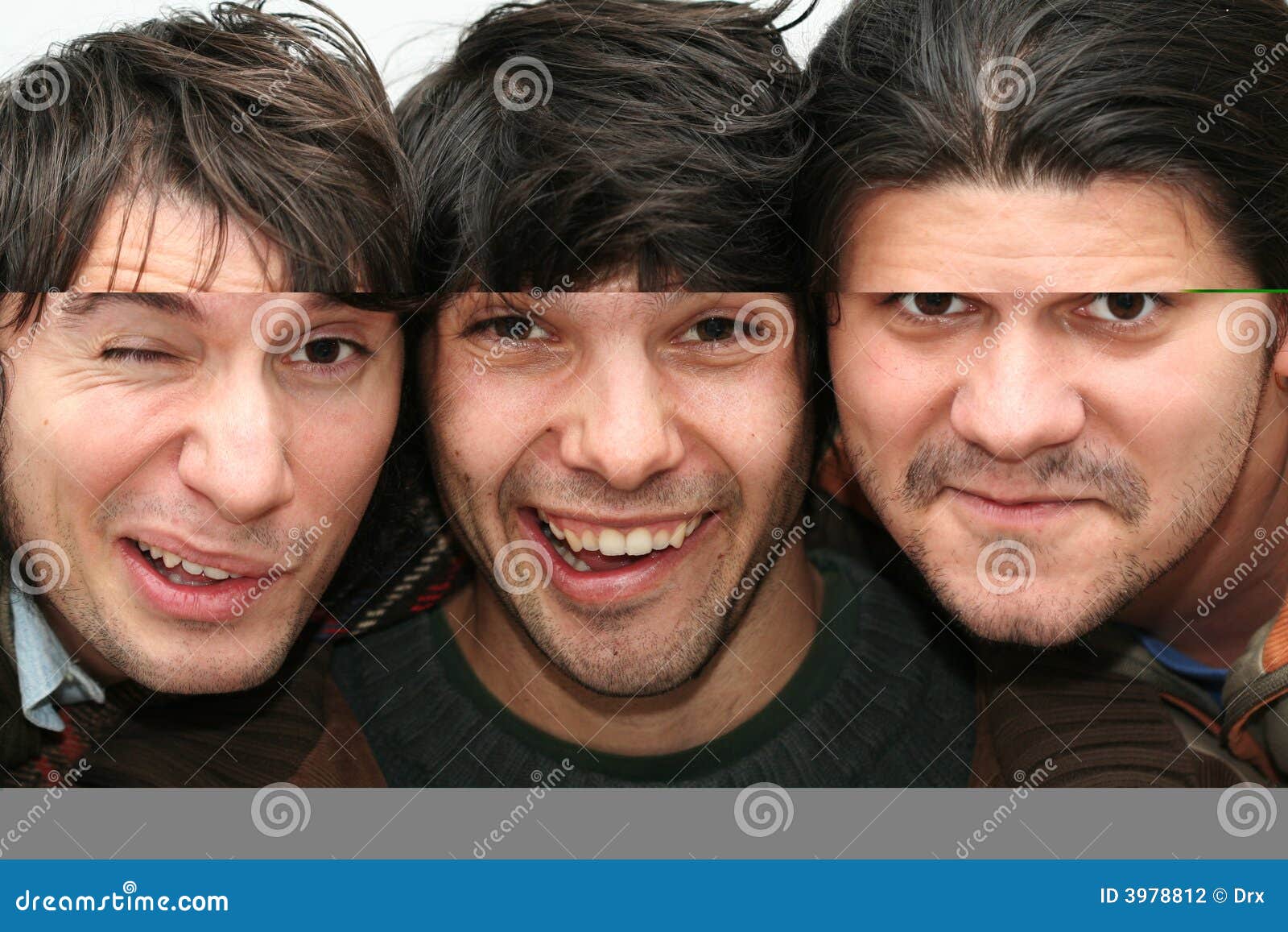 Funny men faces stock photo. Image of caucasian, cheerful - 3978812