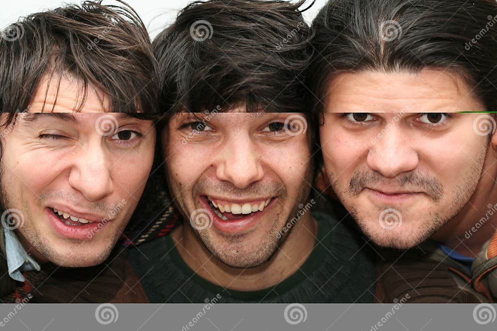 Funny men faces stock photo. Image of caucasian, cheerful - 3978812