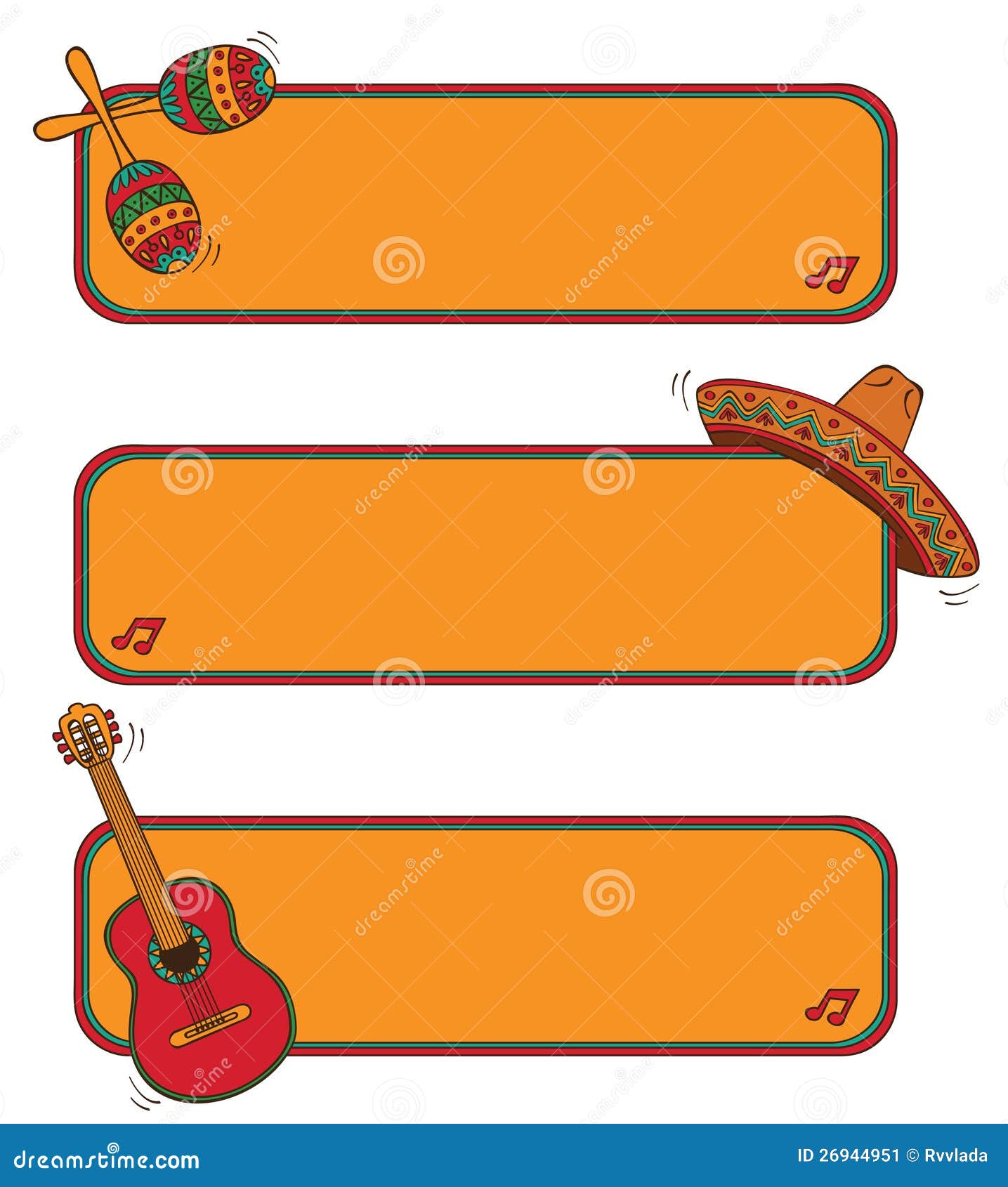 Mexican Frame Cartoon Vector | CartoonDealer.com #8643481