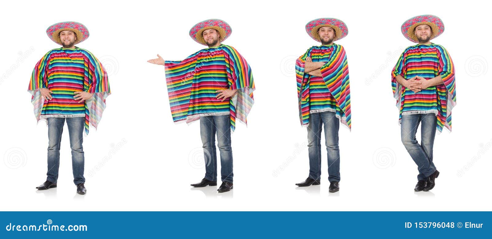 Funny Mexican Isolated on White Stock Photo - Image of national ...