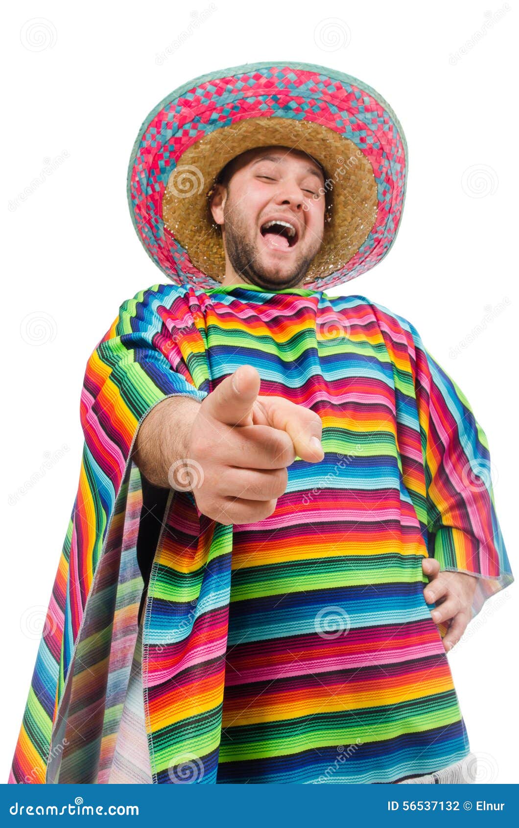 Funny Mexican Isolated on the White Stock Photo - Image of smiling ...