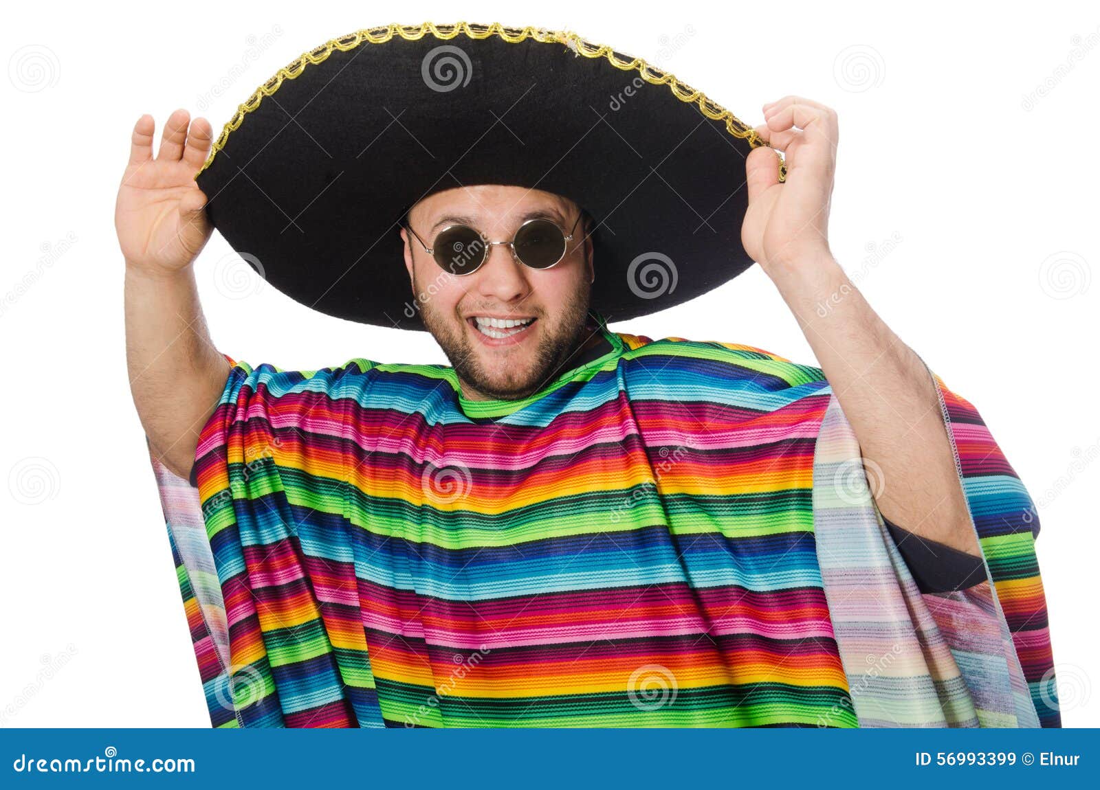 Funny Mexican Isolated on the White Stock Image - Image of smile, funny ...