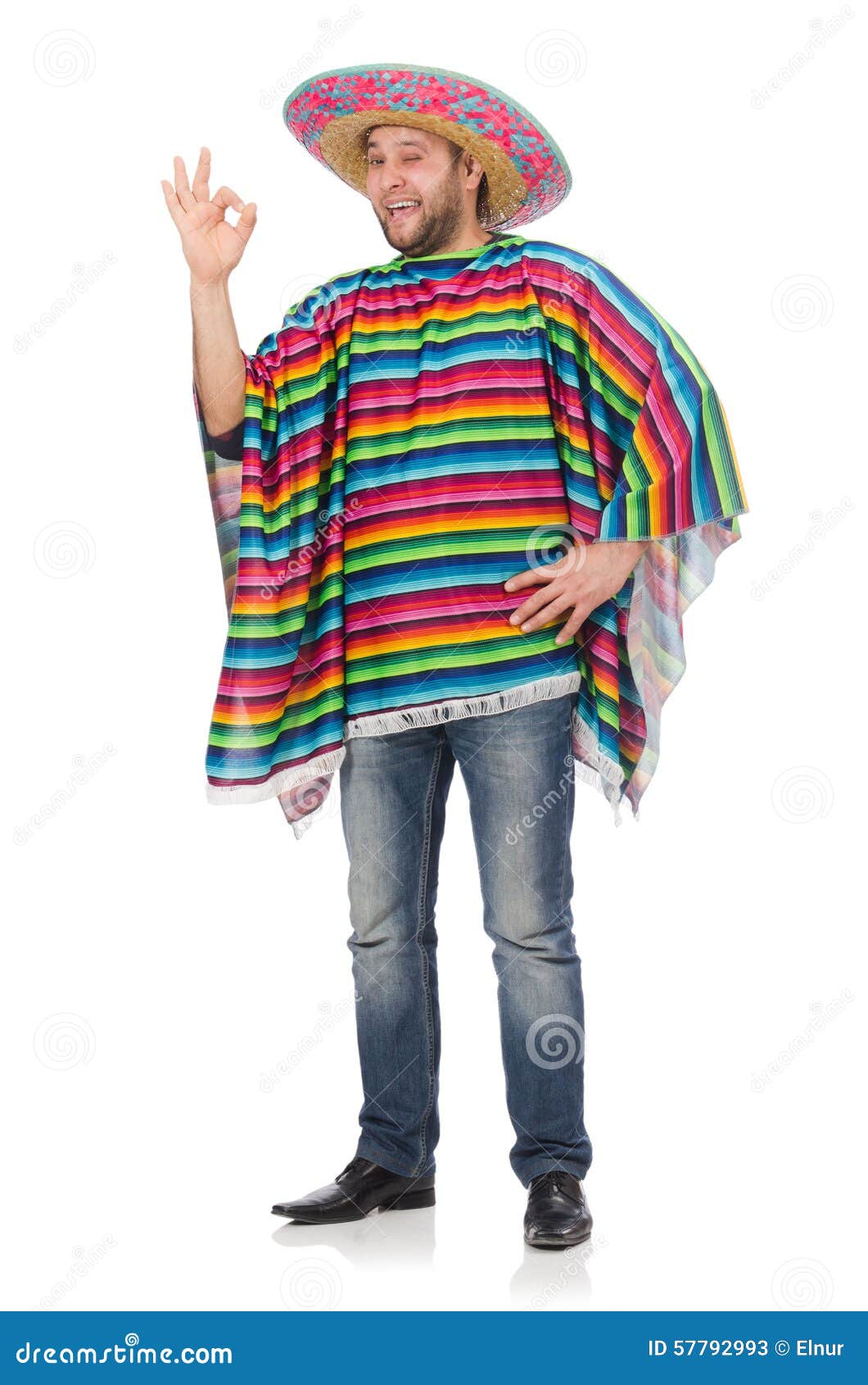 Funny Mexican Isolated on White Stock Image - Image of smiling ...