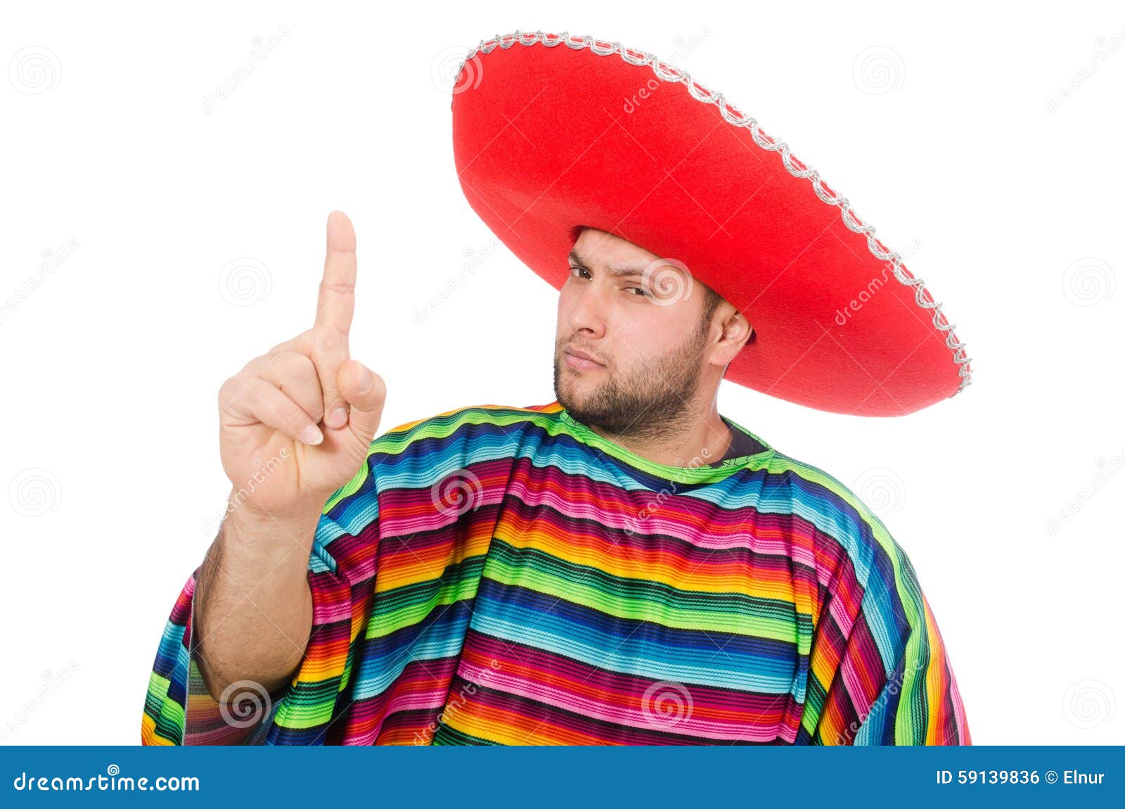 Funny Mexican Isolated on White Stock Photo - Image of showing ...