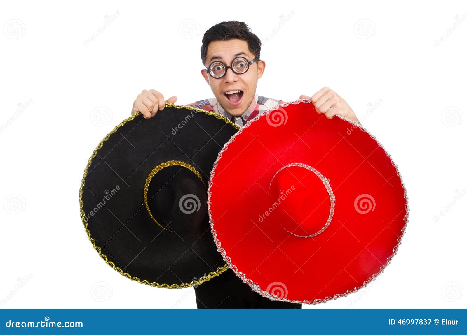 Funny Mexican with Sombrero Stock Image - Image of humor, humour: 46997837