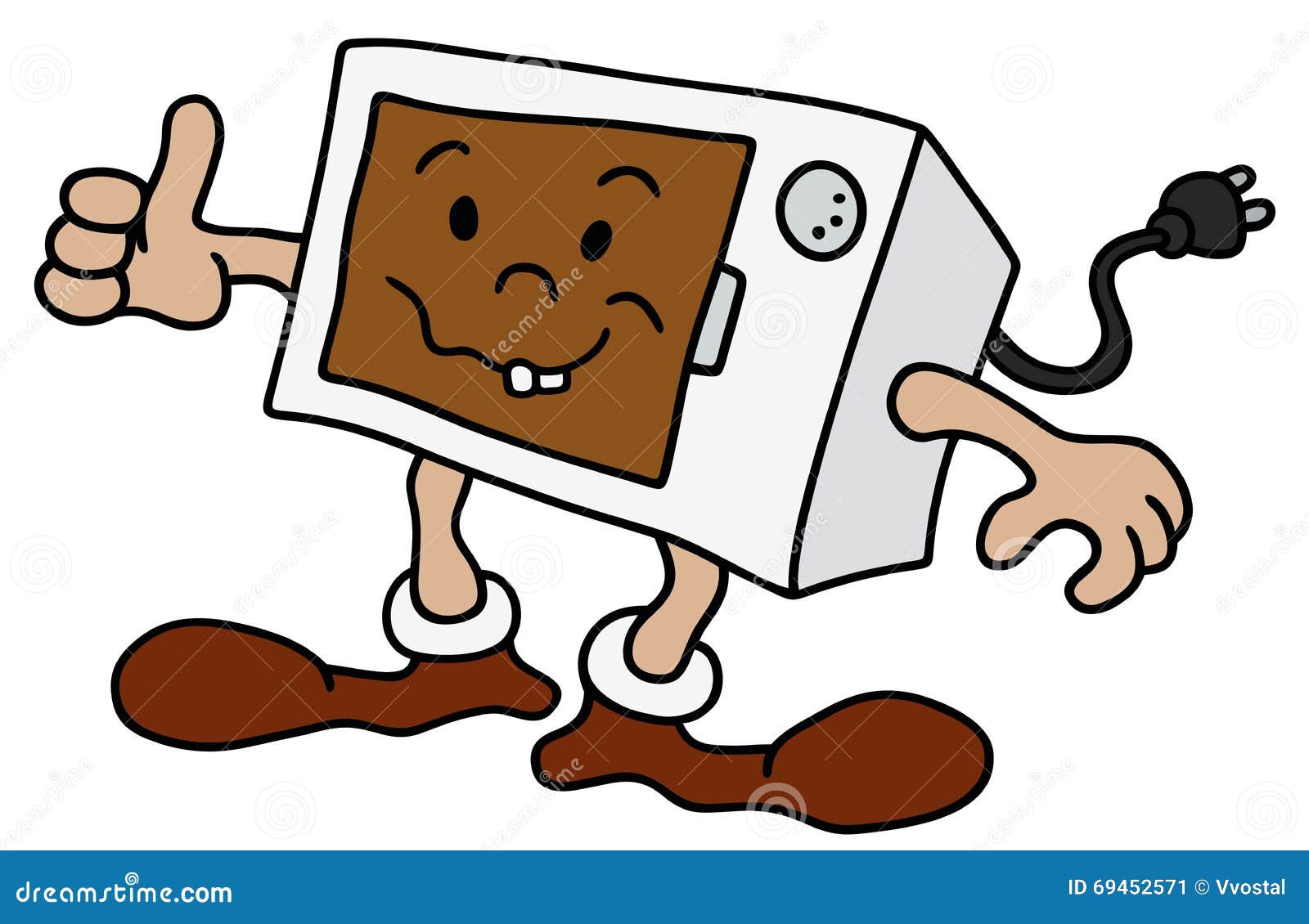 Funny Roaster Cartoon Standing With Laughing Royalty-Free Illustration ...