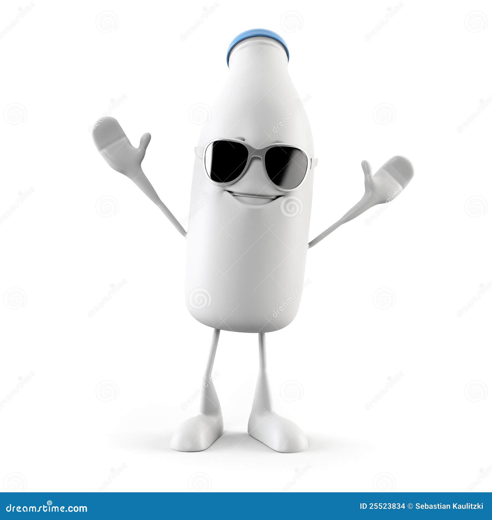 Funny milk bottle stock illustration. Illustration of glasses - 25523834