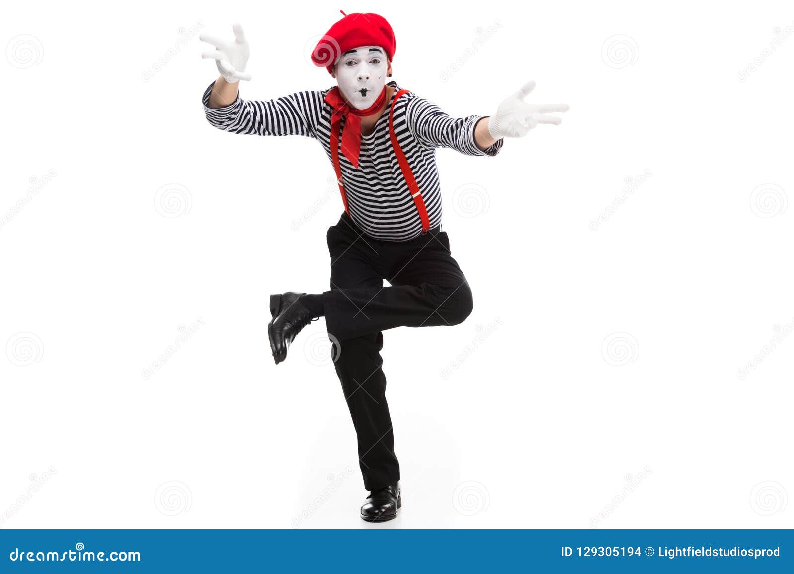 Funny Mime Performing and Gesturing Stock Photo - Image of funny ...