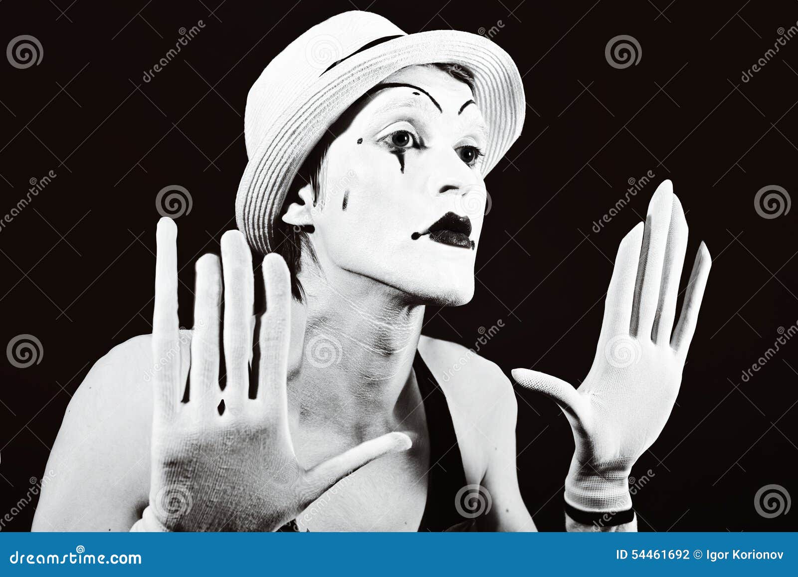 Funny mime stock photo. Image of blue, entertainment - 54461692