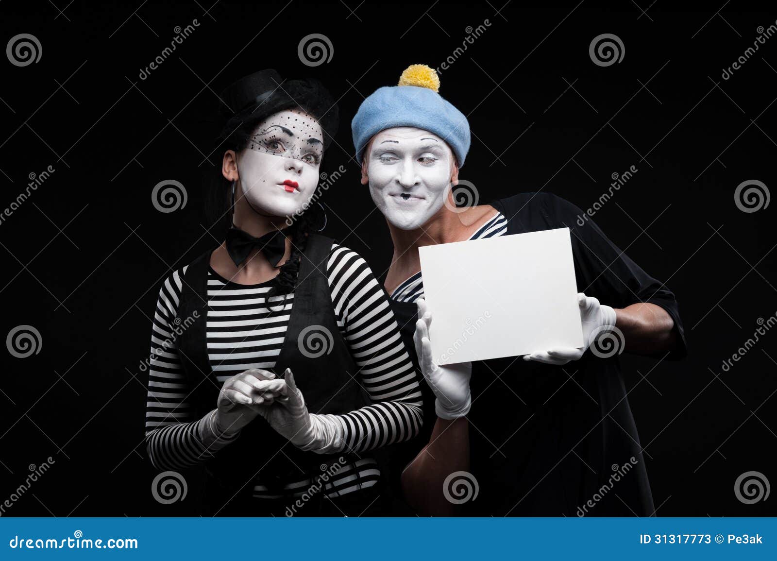 Funny mimes stock image. Image of positivity, delighted - 31317773