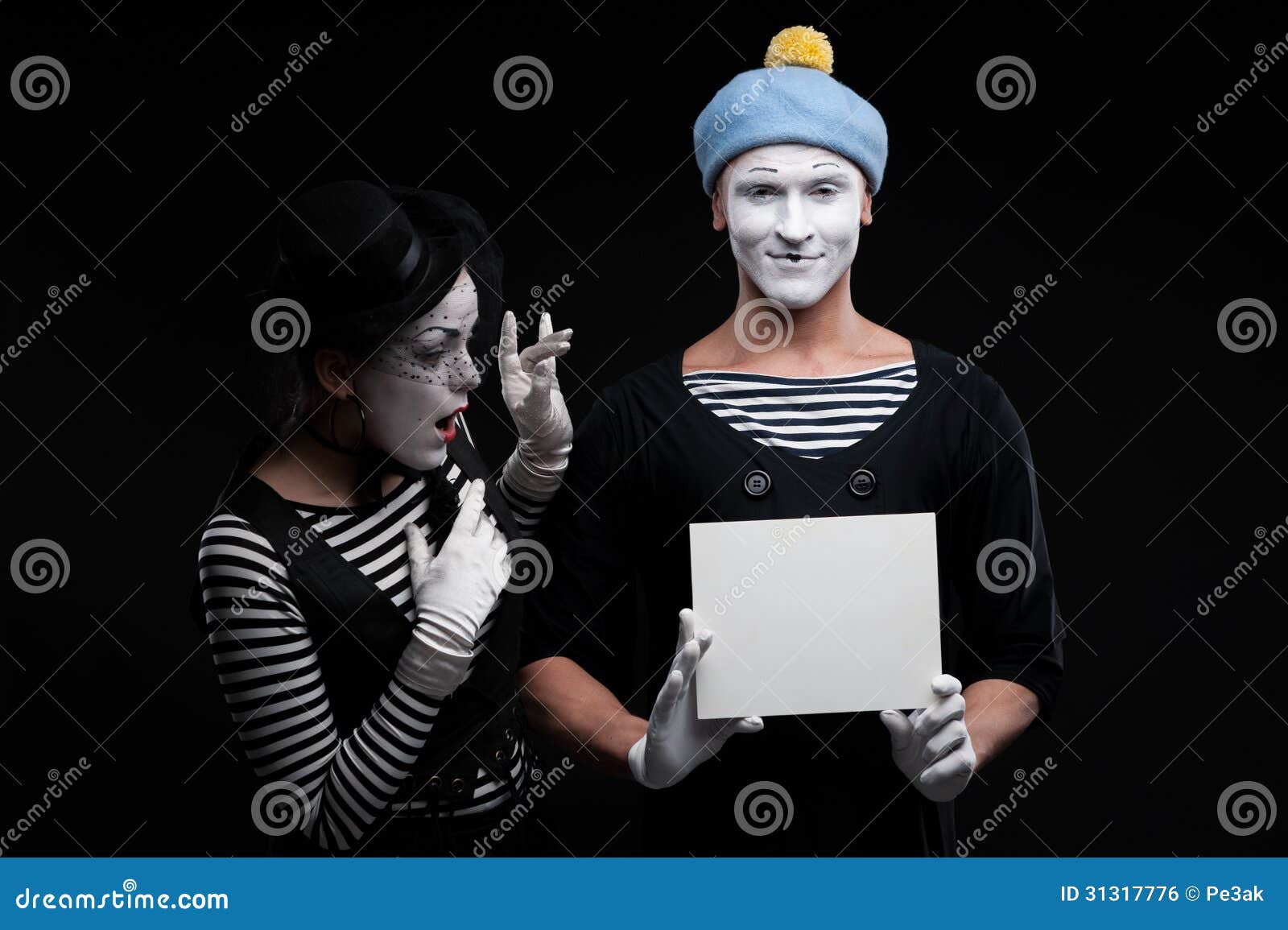 Funny mimes stock photo. Image of positivity, delighted - 31317776
