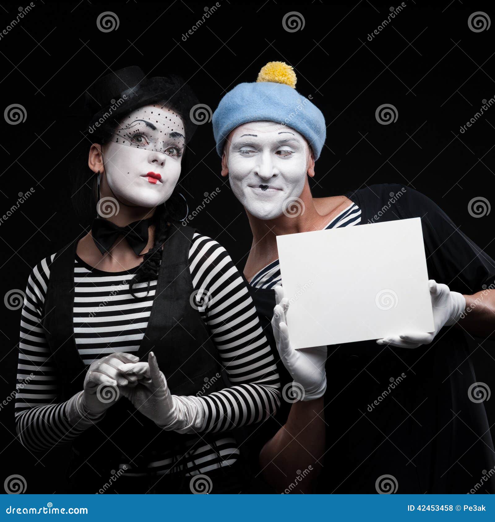 Funny mimes stock photo. Image of looking, mime, adult - 42453458
