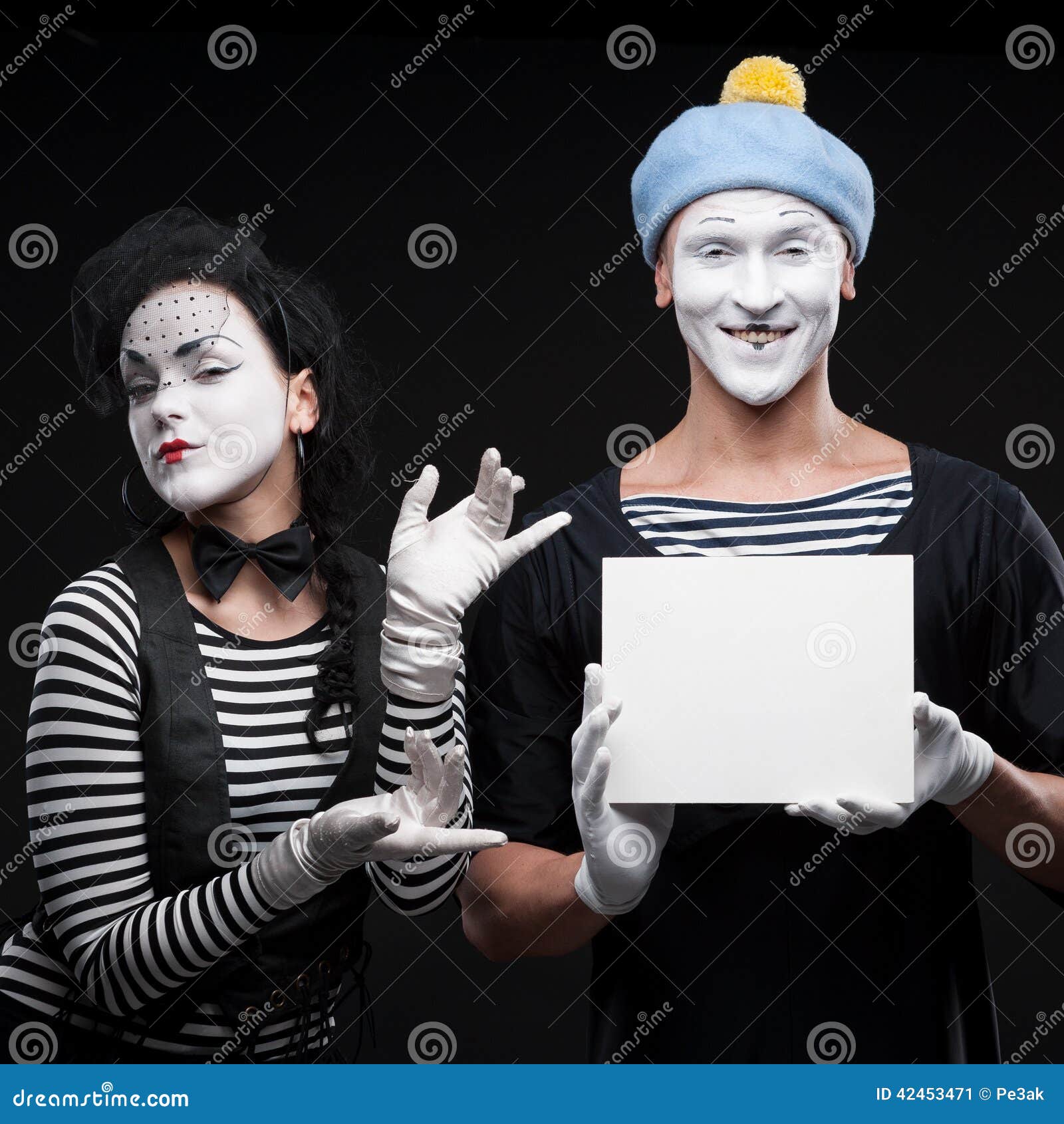 Funny mimes stock image. Image of glad, delighted, women - 42453471