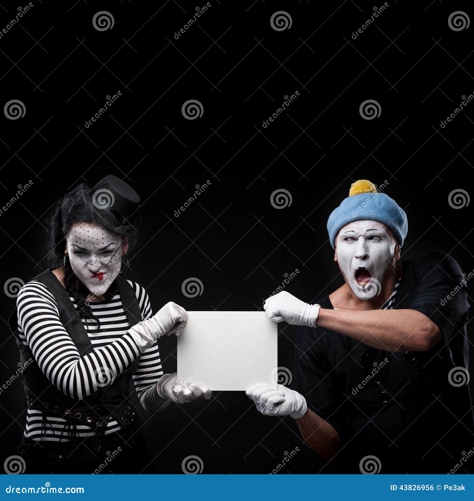 Funny mimes stock photo. Image of makeup, attractive - 43826956