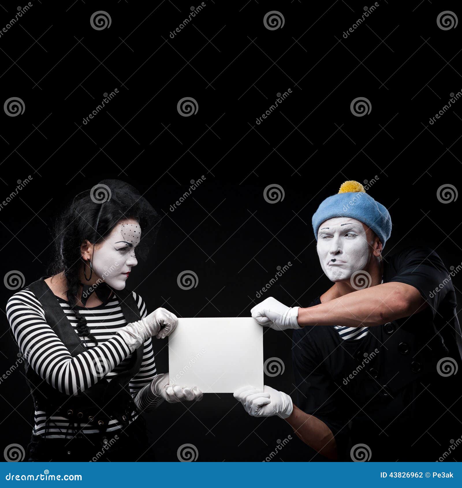 Funny mimes stock photo. Image of blue, artistic, glad - 43826962