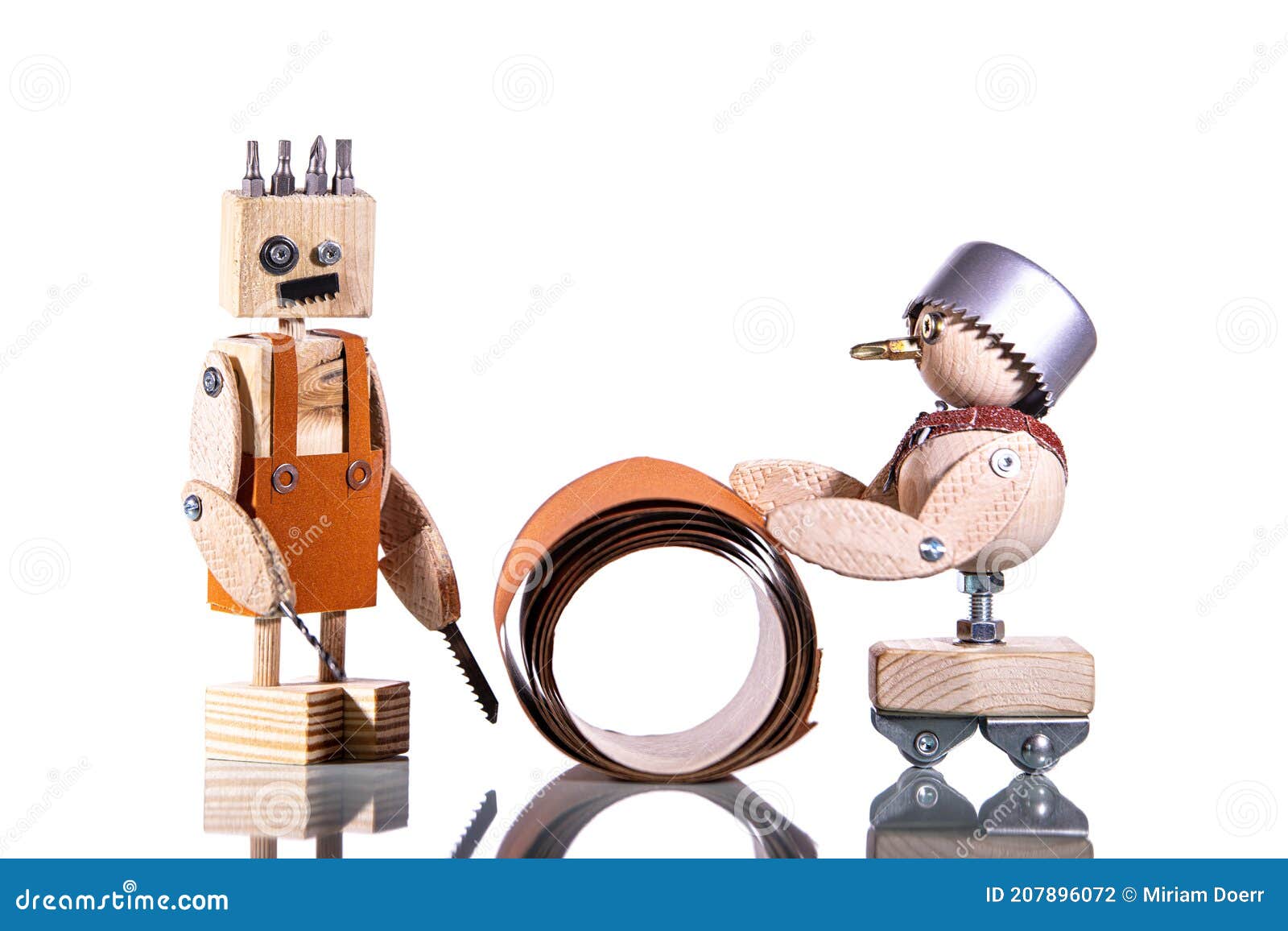 Funny Miniature Craftsman, Built from Tools and Materials Stock Photo ...