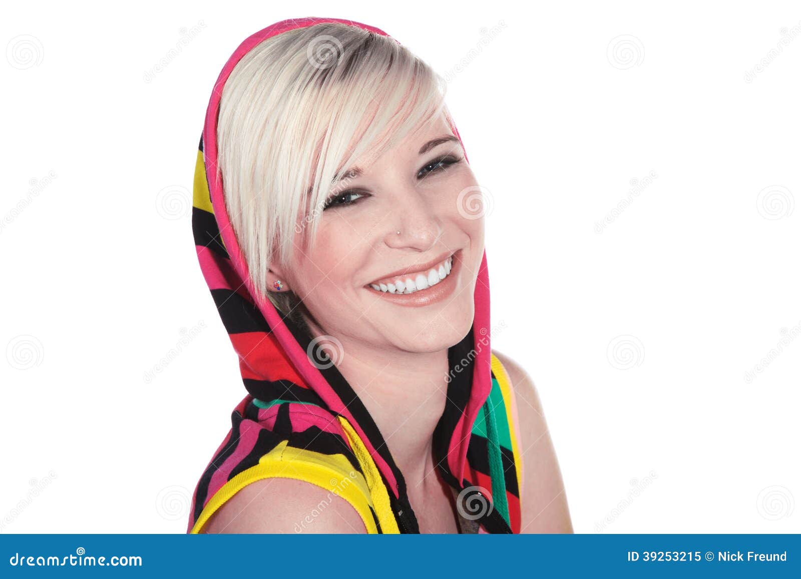 Funny modern model stock image. Image of eyes, hairstyle - 39253215