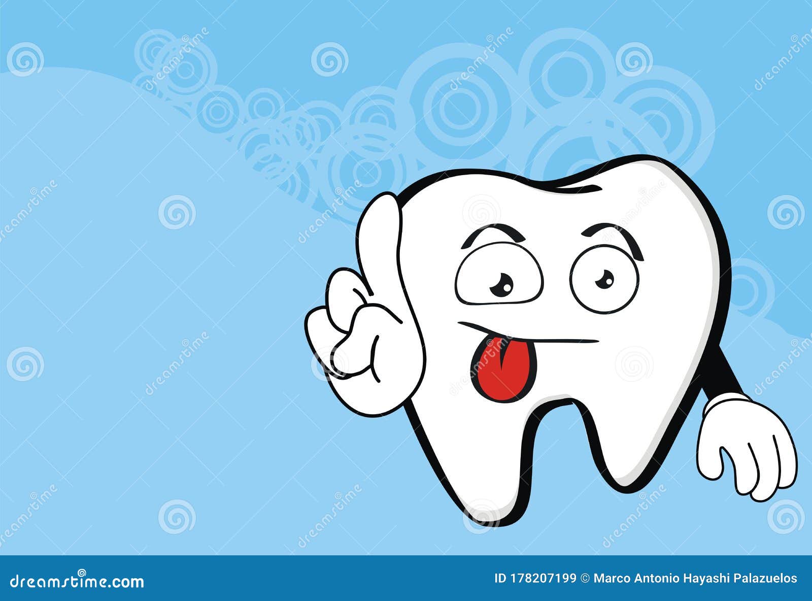 Funny Tooth Cartoon Expression Background 7 Stock Vector - Illustration ...