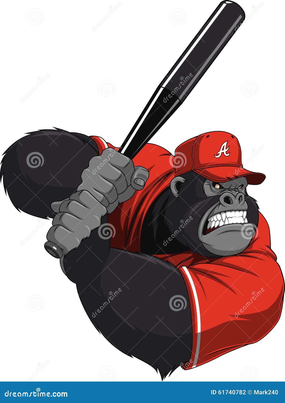 Monkey Playing Baseball