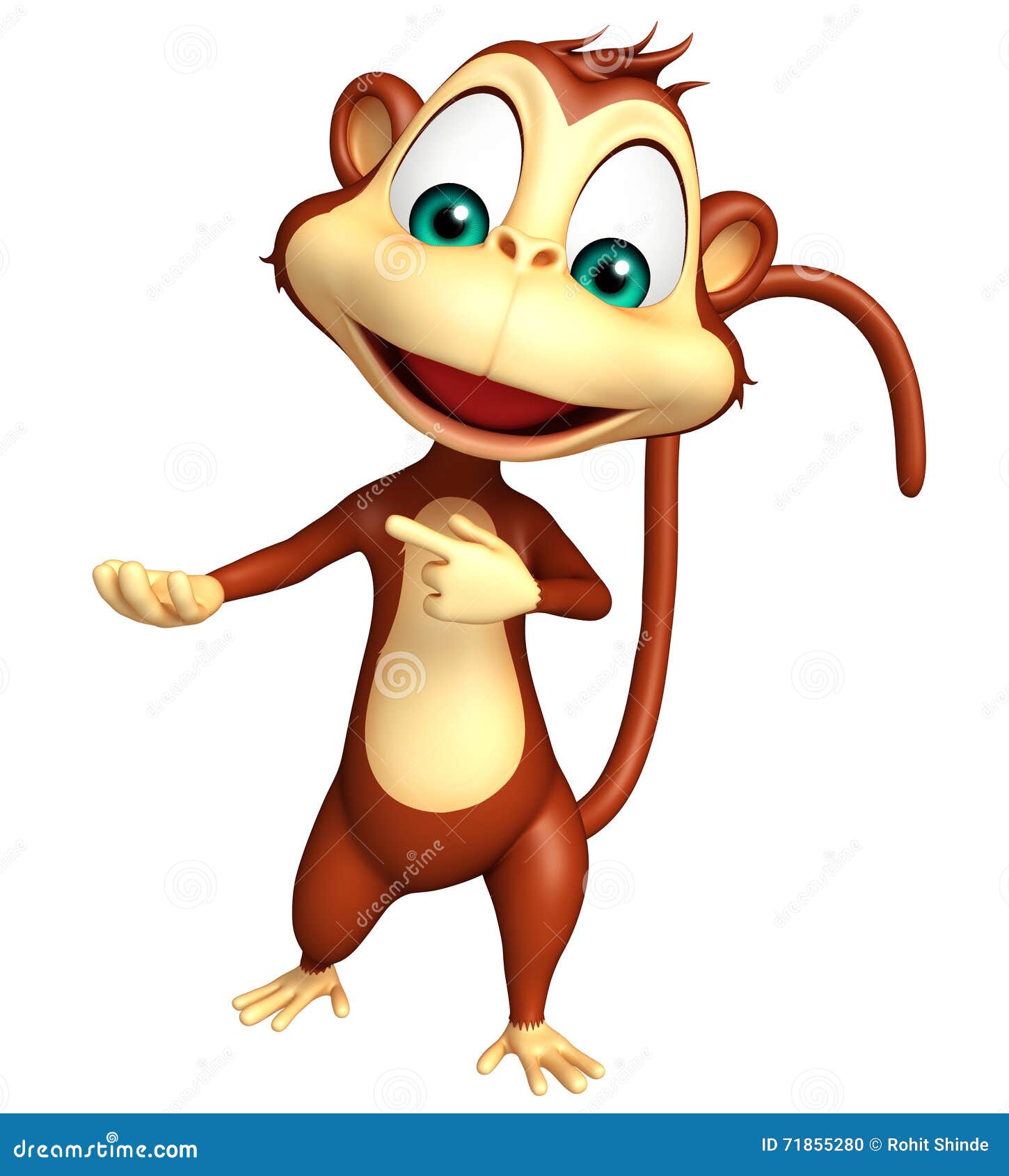 Funny Monkey Cartoon Character Stock Illustration - Illustration of ...