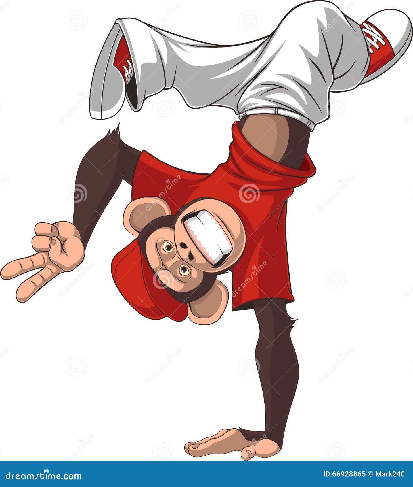 Monkey Dance Attraction Animal Vector Illustration Transparent ...