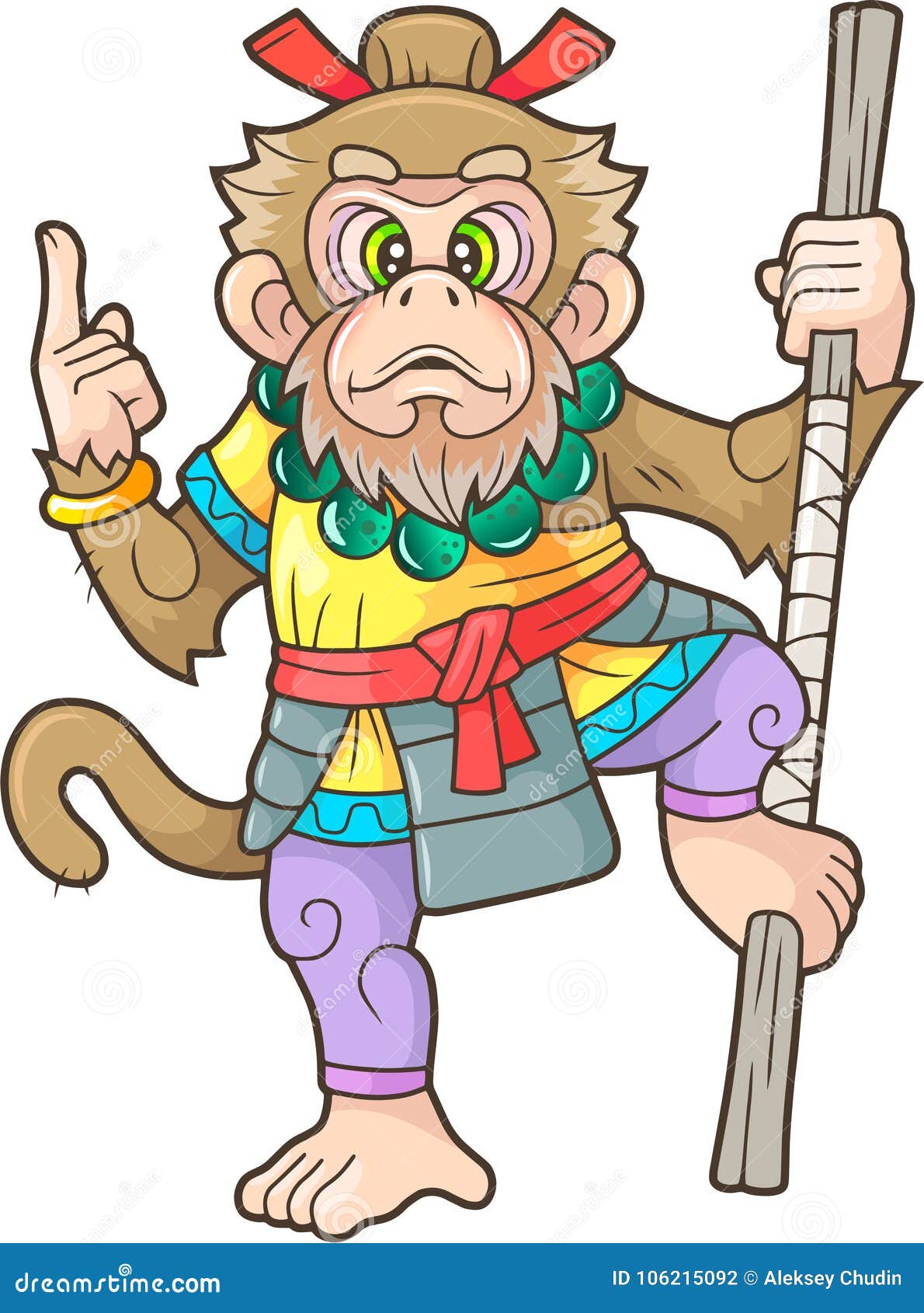 Funny Monkey King, Cute Illustration Stock Vector - Illustration of ...