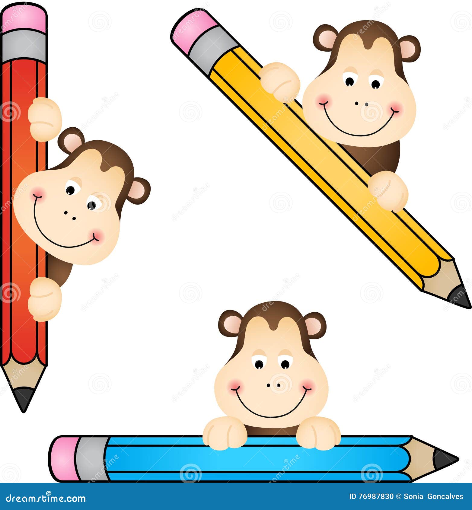 Monkey Holding Pencil