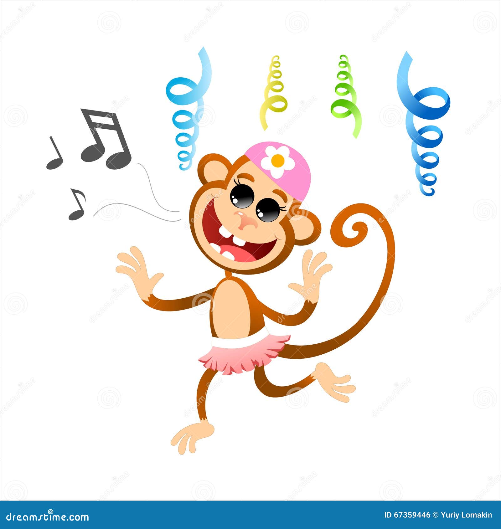 Funny monkey stock illustration. Illustration of artist - 67359446