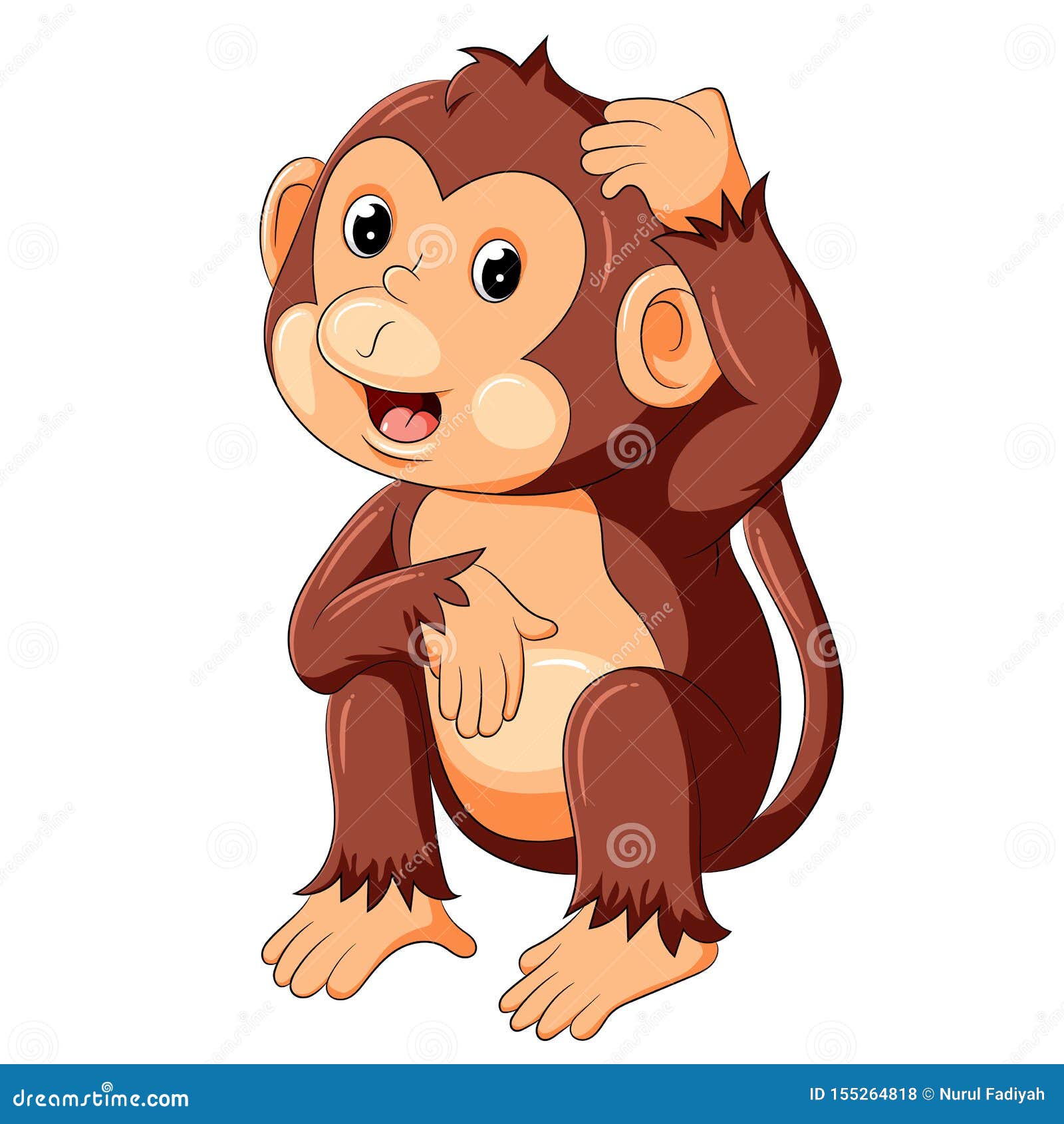Thinking Monkey Cartoon