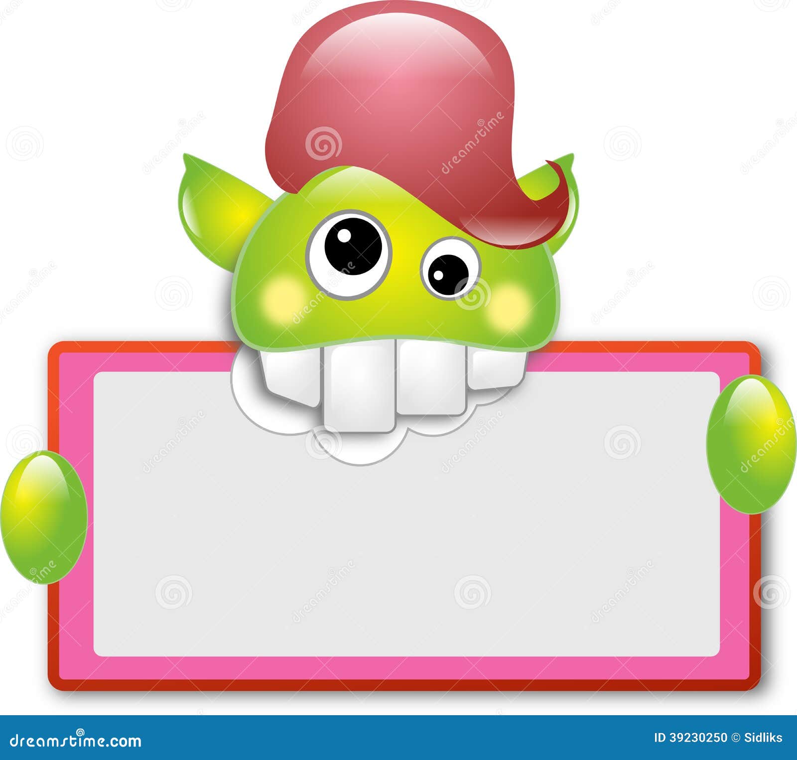 Funny monster bites label stock illustration. Illustration of crazy ...