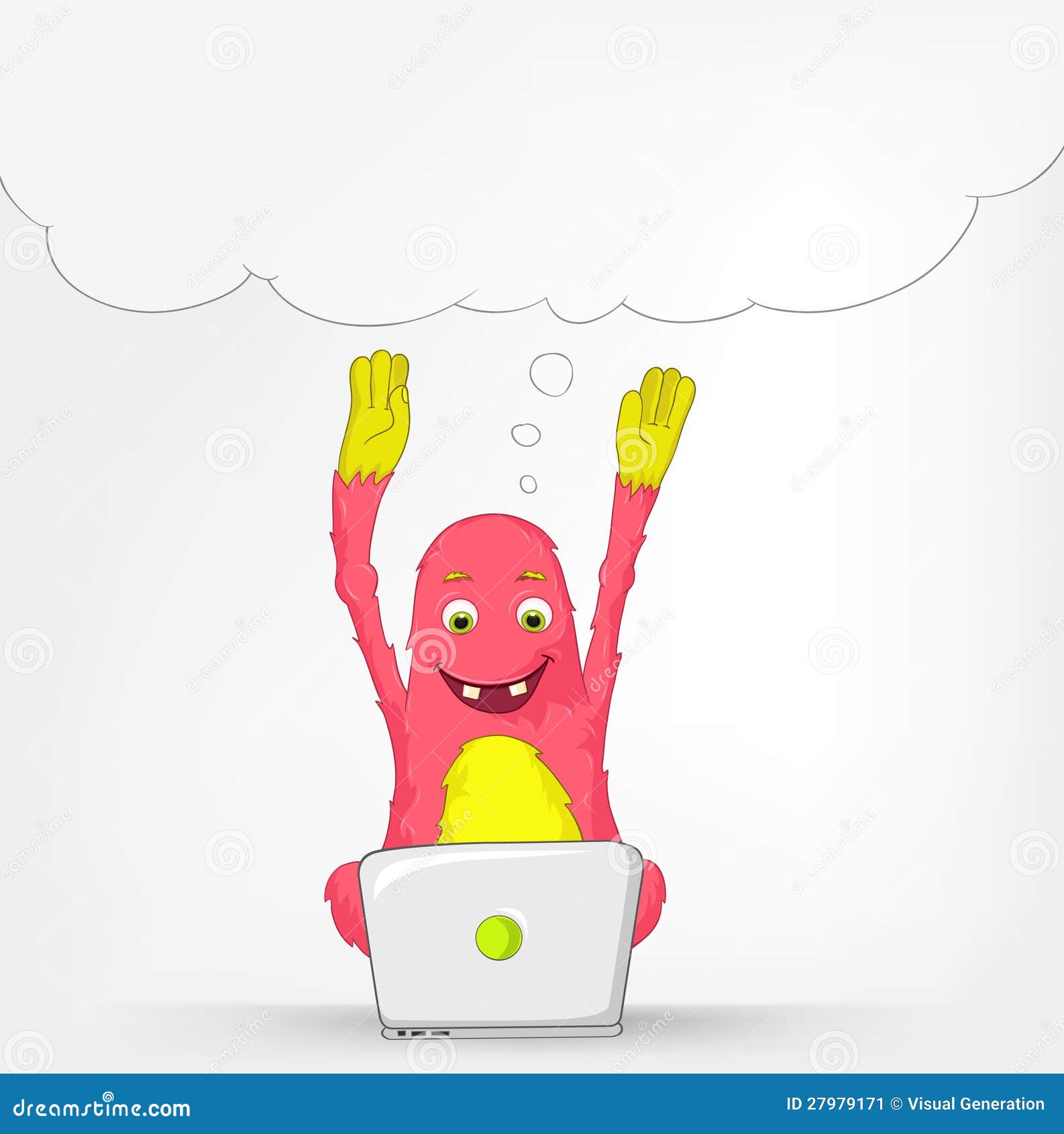 Funny Monster. Coder. stock vector. Illustration of monster - 27979171