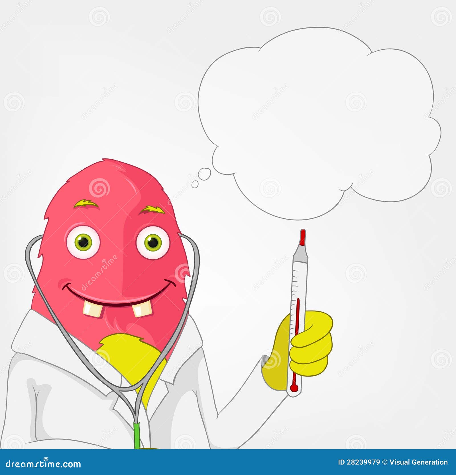 Funny Monster. Doctor. stock vector. Illustration of doctor - 28239979
