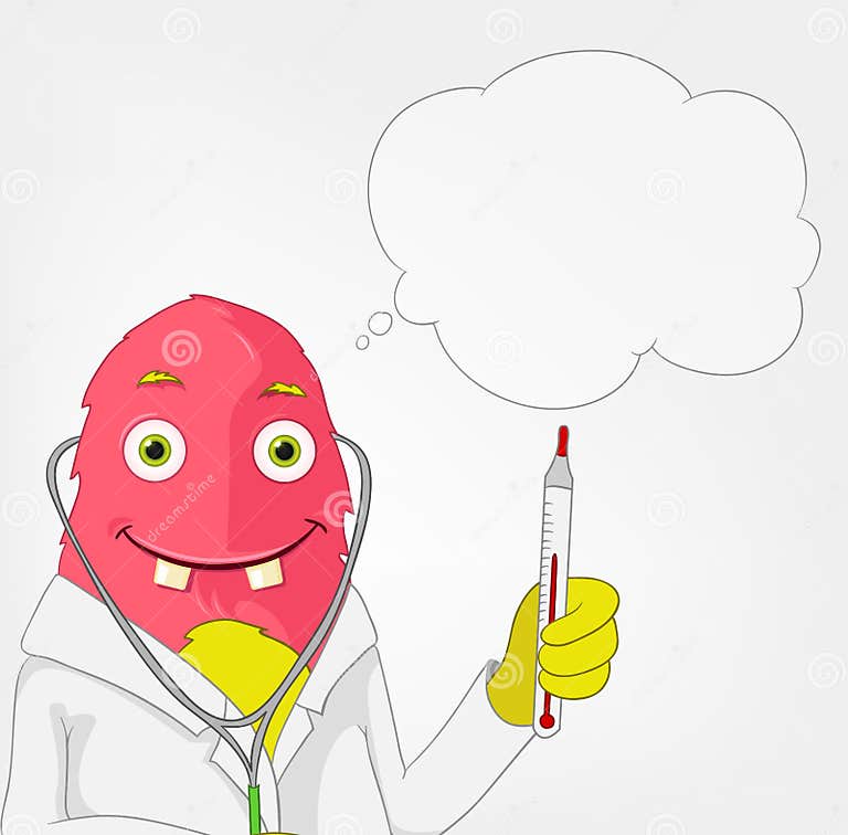 Funny Monster. Doctor. stock vector. Illustration of doctor - 28239979