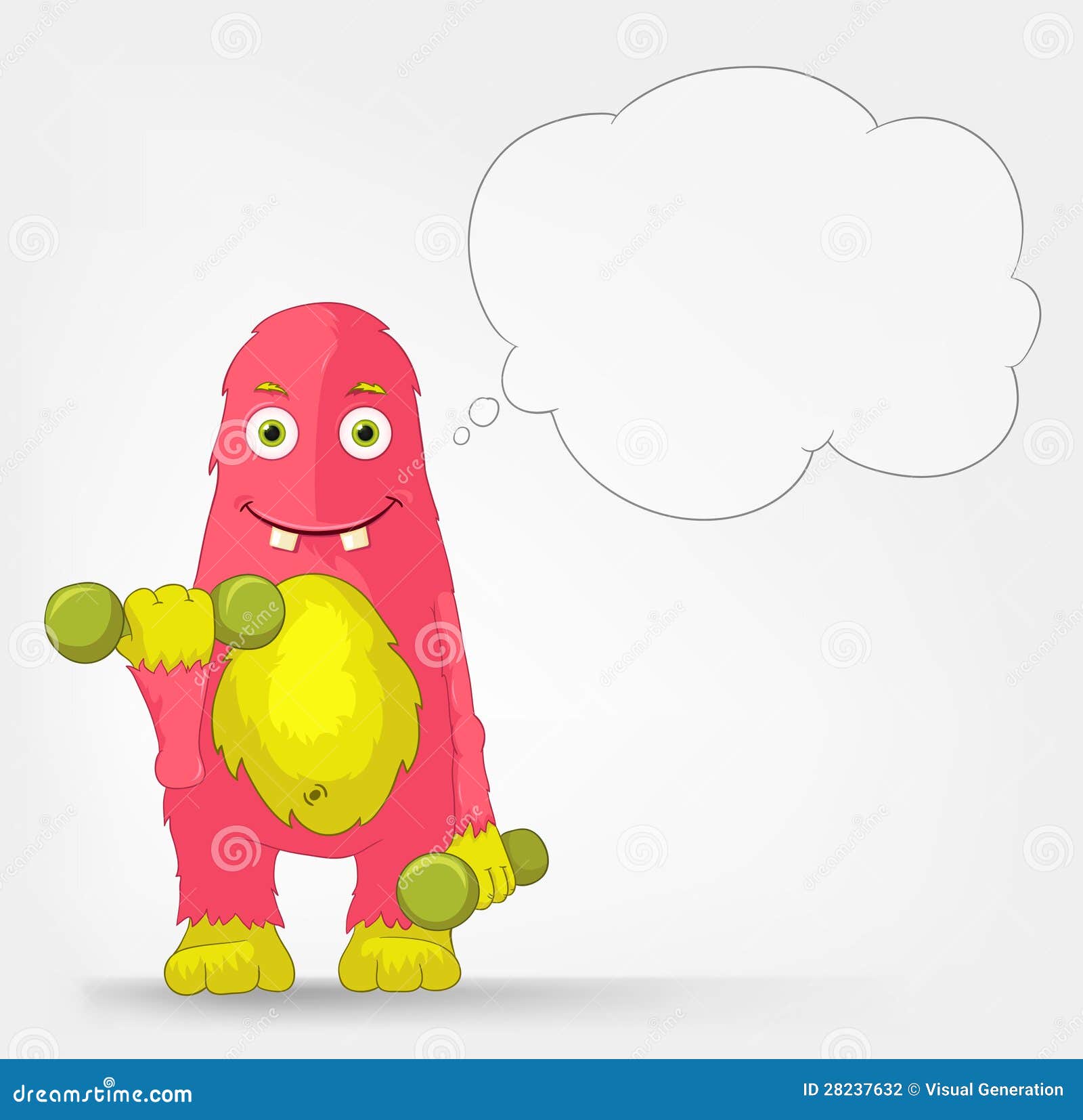 Funny Monster. Gym. stock vector. Illustration of monster - 28237632