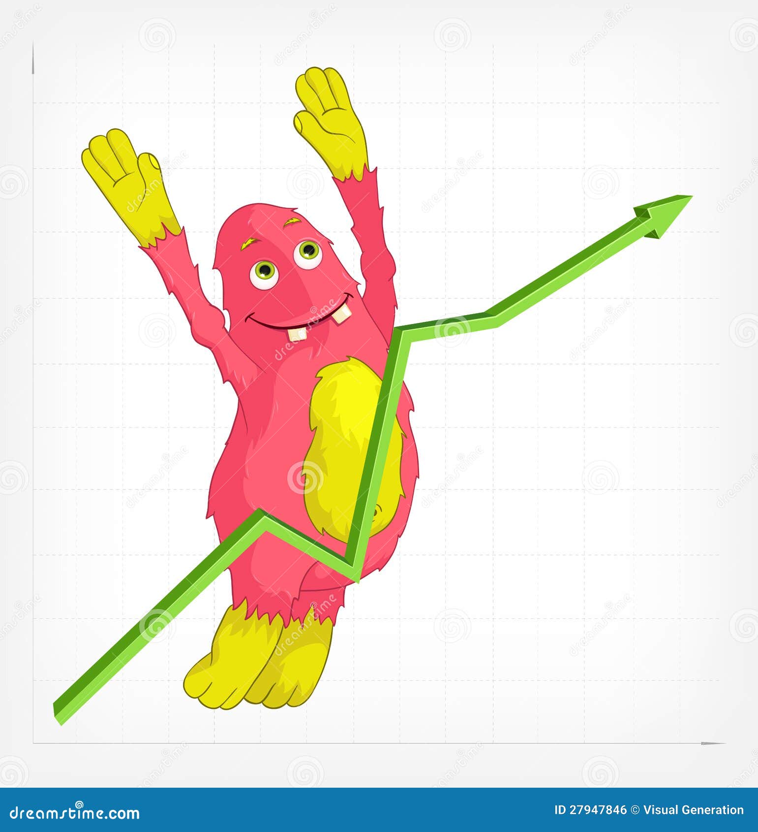 Funny Monster. Jumping. stock vector. Illustration of making - 27947846