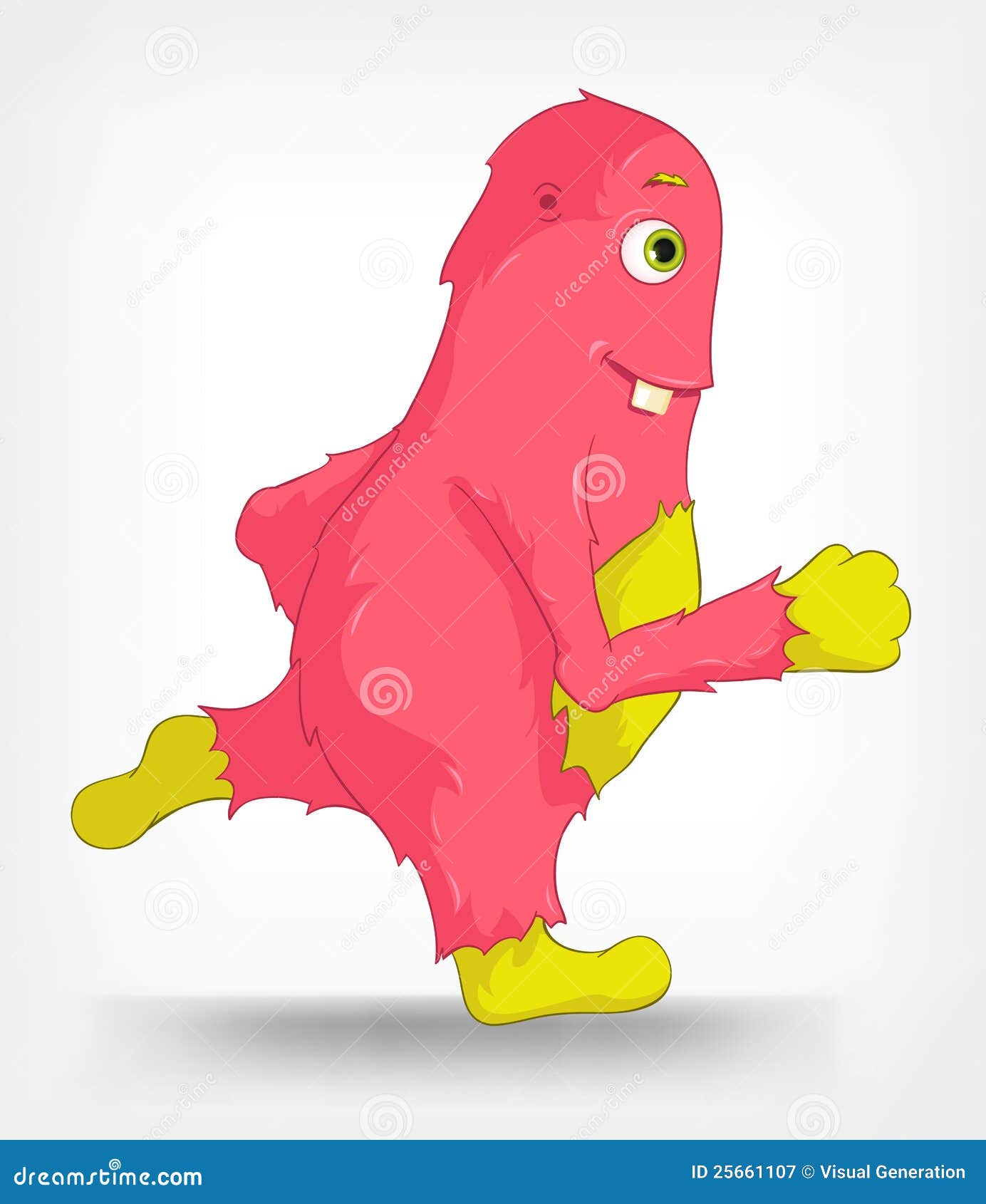 Funny Monster. Running. Royalty Free Stock Photography - Image: 25661107 Funny Monster. Running. Royalty Free Stock Photography - Image: 25661107