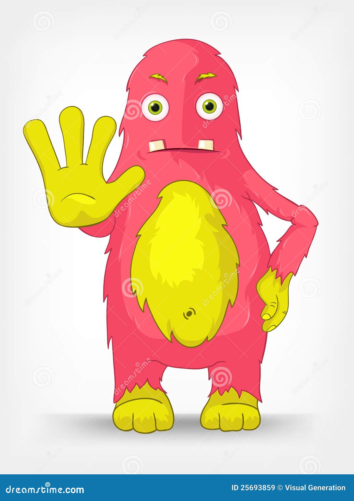 Funny Monster. Stop. stock illustration. Illustration of protection ...