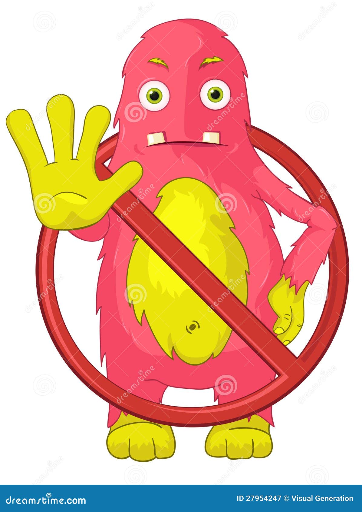 Funny Monster. Stop. stock illustration. Illustration of stop - 27954247