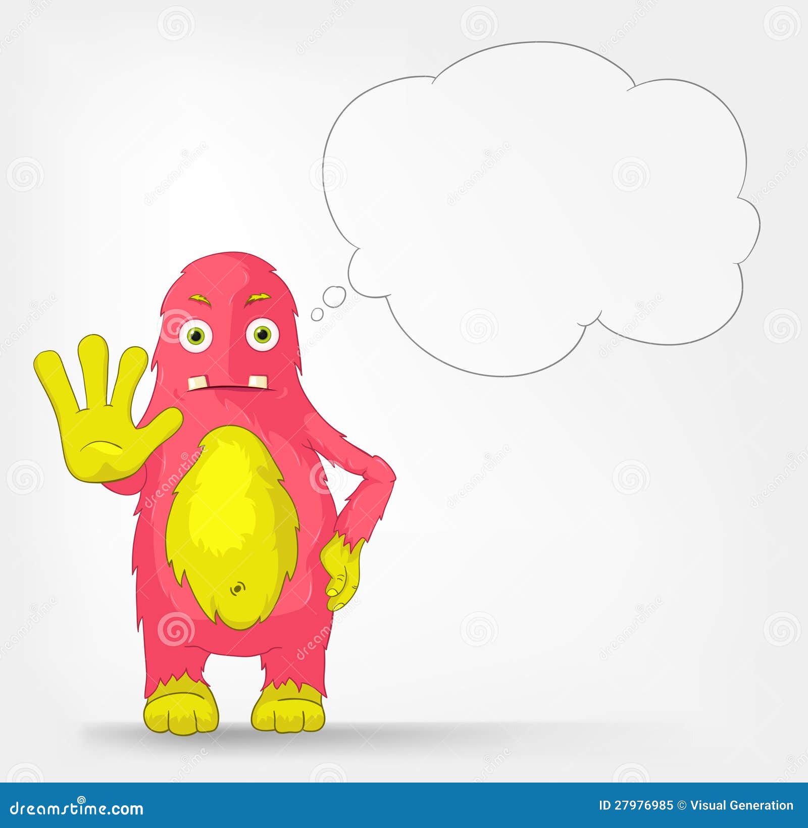 Funny Monster. Stop. stock illustration. Illustration of mesh - 27976985