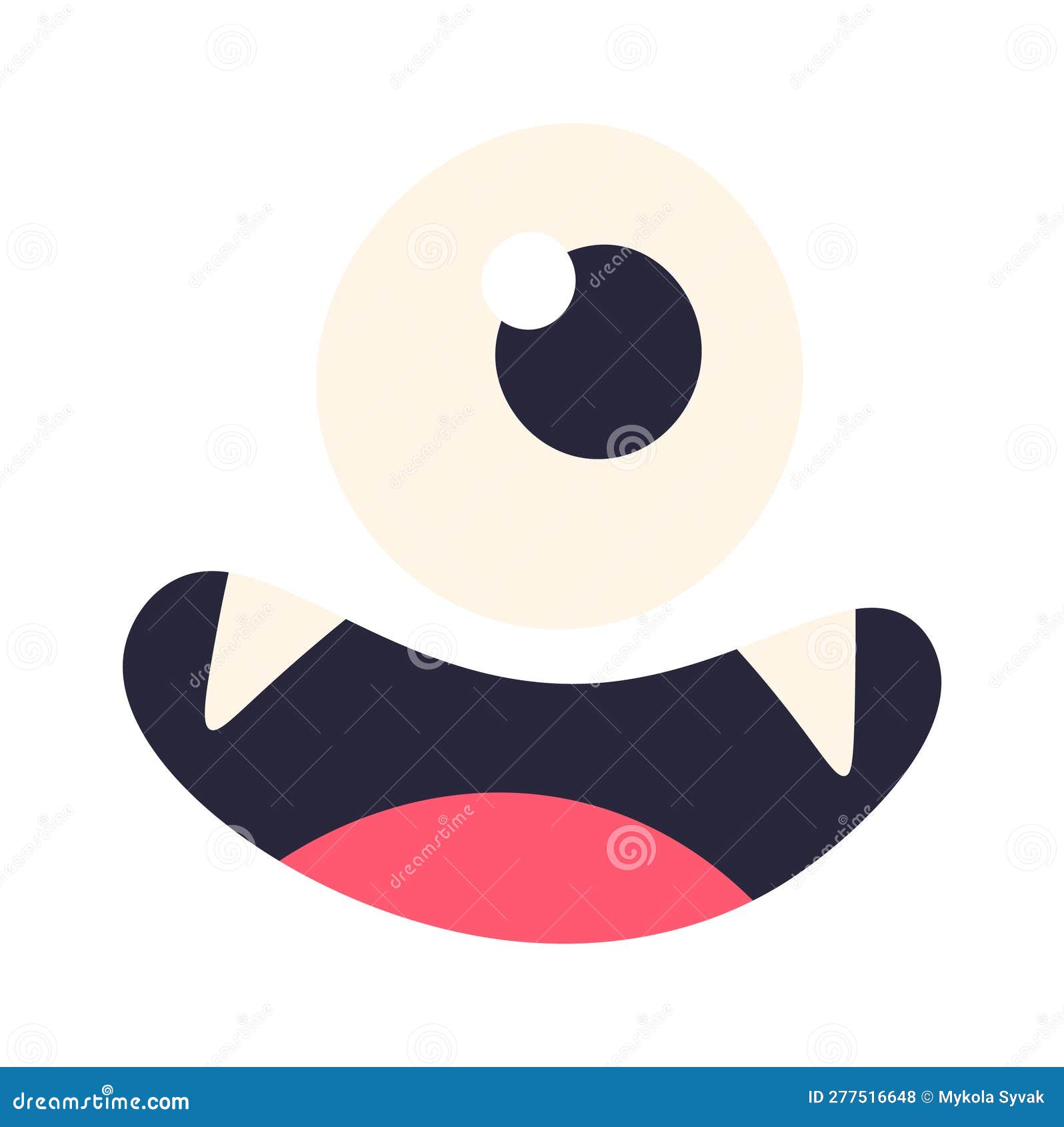 Funny Monsters Face stock vector. Illustration of alien - 277516648