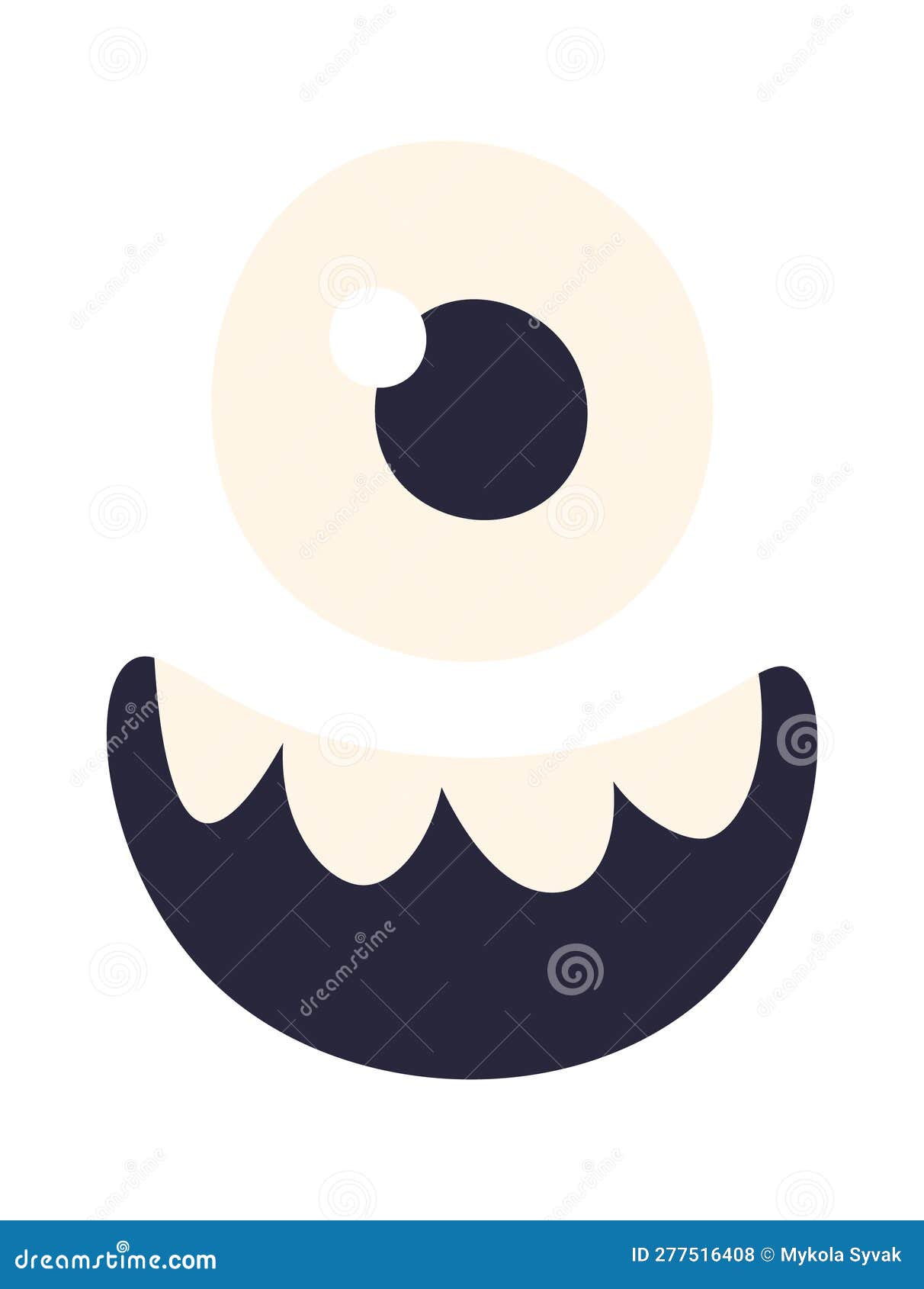 Funny Monsters Face stock vector. Illustration of happy - 277516408