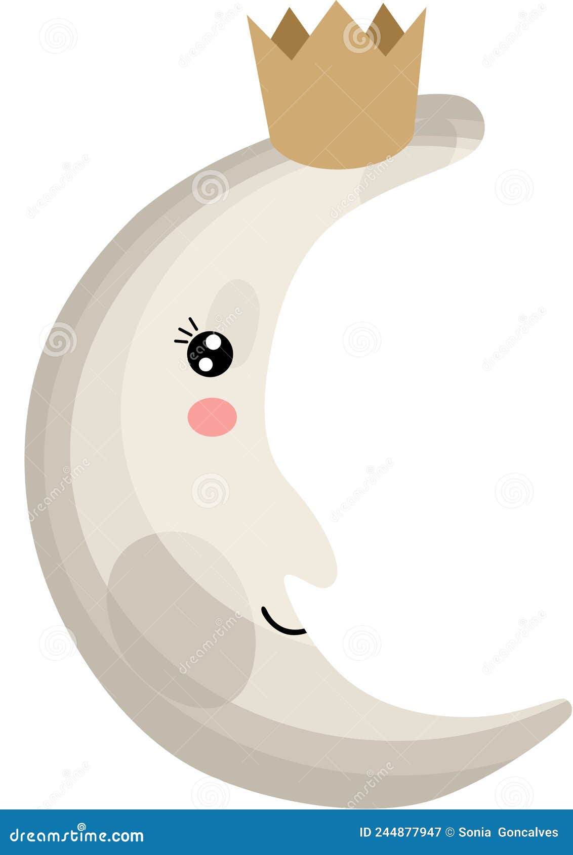 Funny Moon. Vector Drawing | CartoonDealer.com #84739857