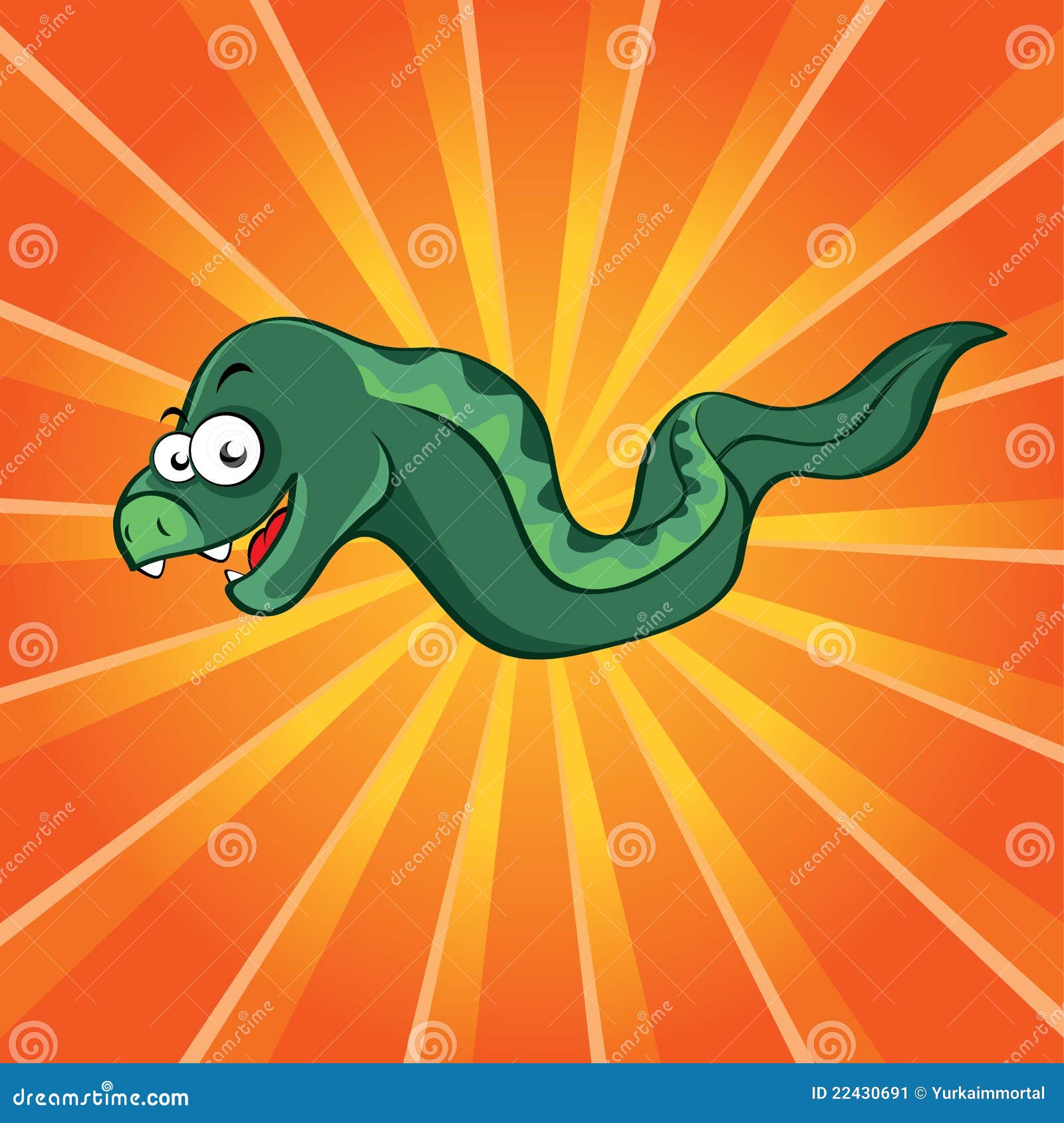 Funny Moray Cartoon Vector | CartoonDealer.com #22430691