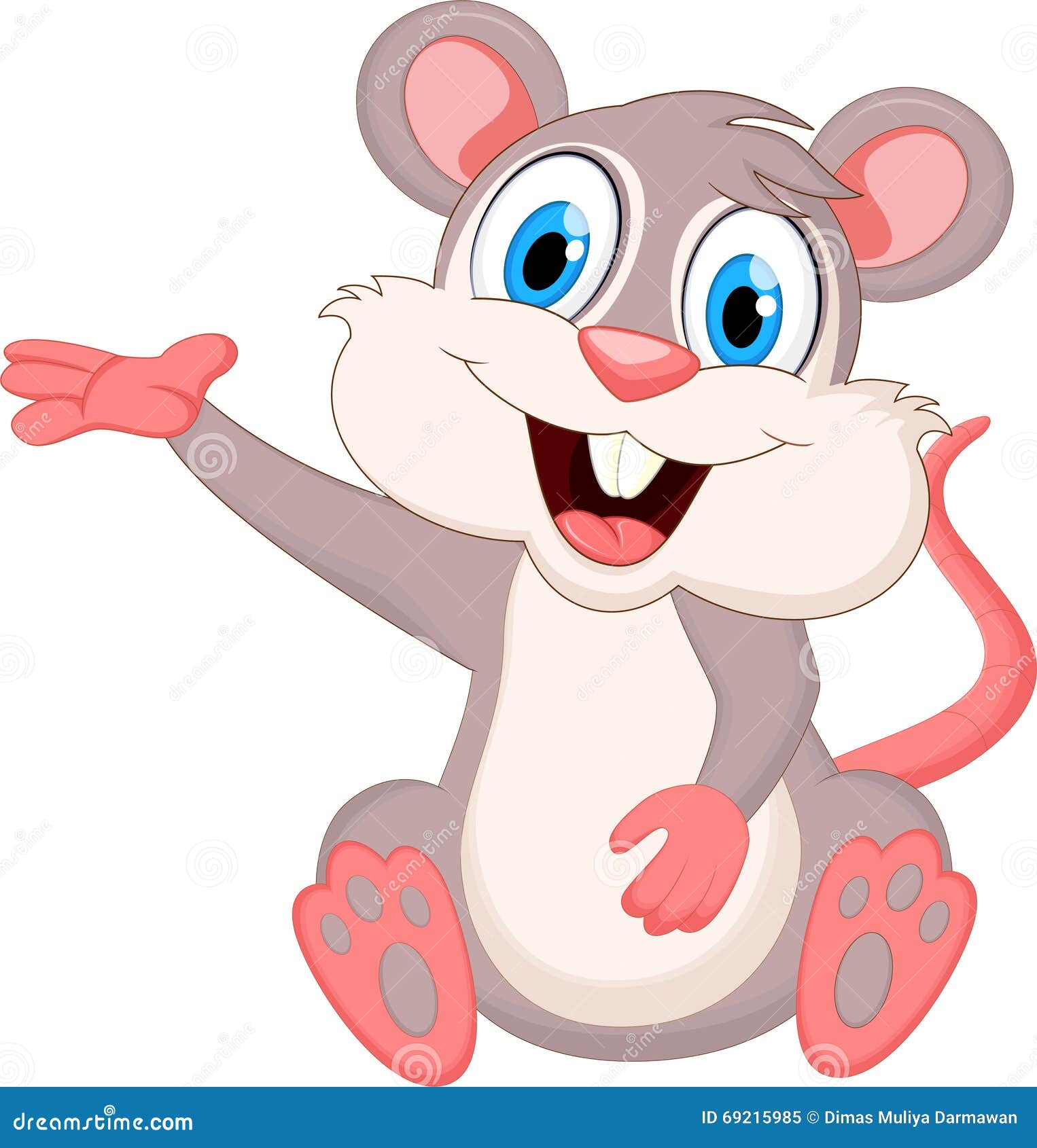 Funny Mouse Cartoon Illustration | CartoonDealer.com #34322880