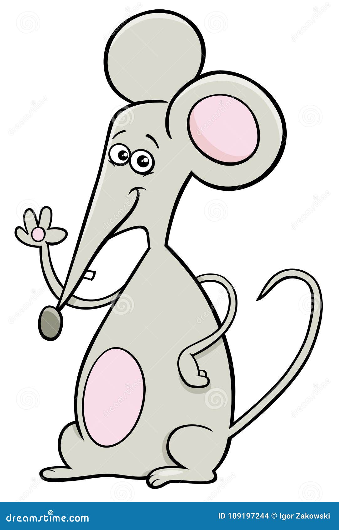Funny Mouse Comic Cartoon Character Stock Vector - Illustration of ...