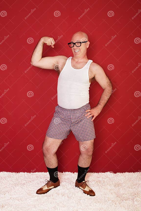 Funny Muscular Man stock photo. Image of humor, hairy - 21023314