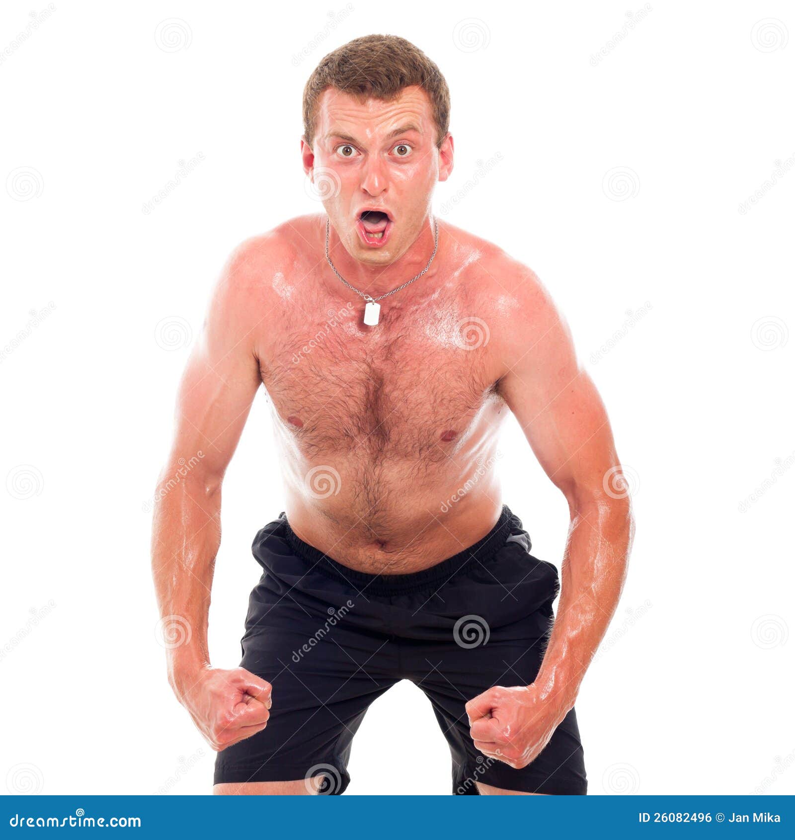 Muscular Sports Man Showing Biceps Royalty-Free Stock Image ...