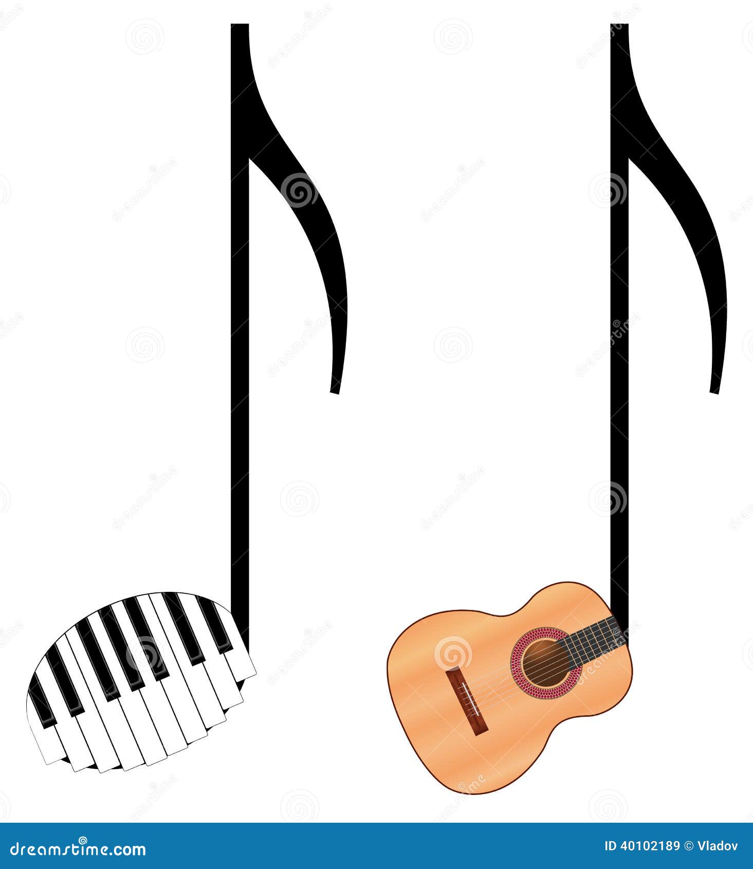 Funny Music Notes Cartoon Vector | CartoonDealer.com #40102189