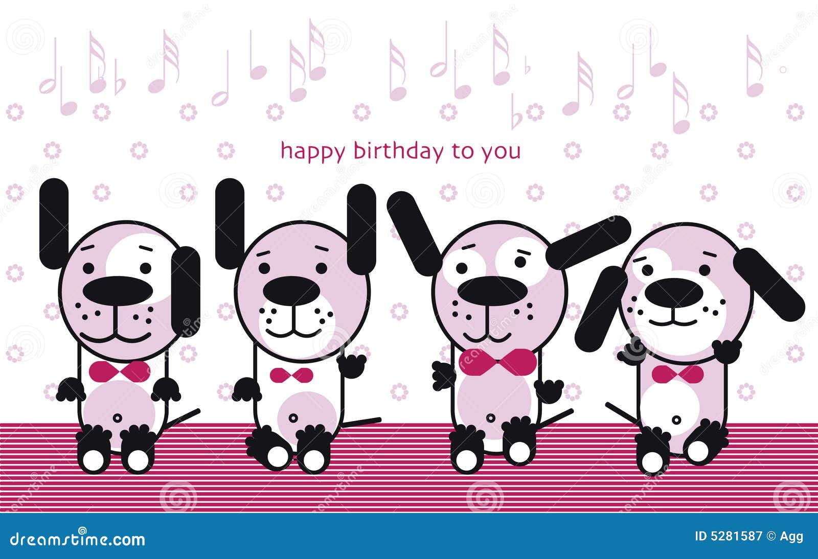 Funny music puppy stock illustration. Illustration of celebrate - 5281587