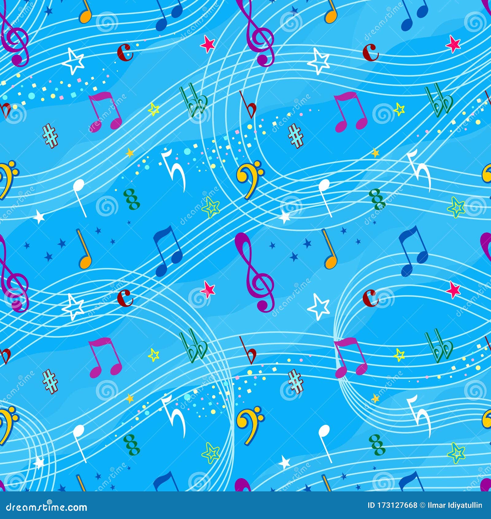 Funny Music Notes Cartoon Vector | CartoonDealer.com #40102189